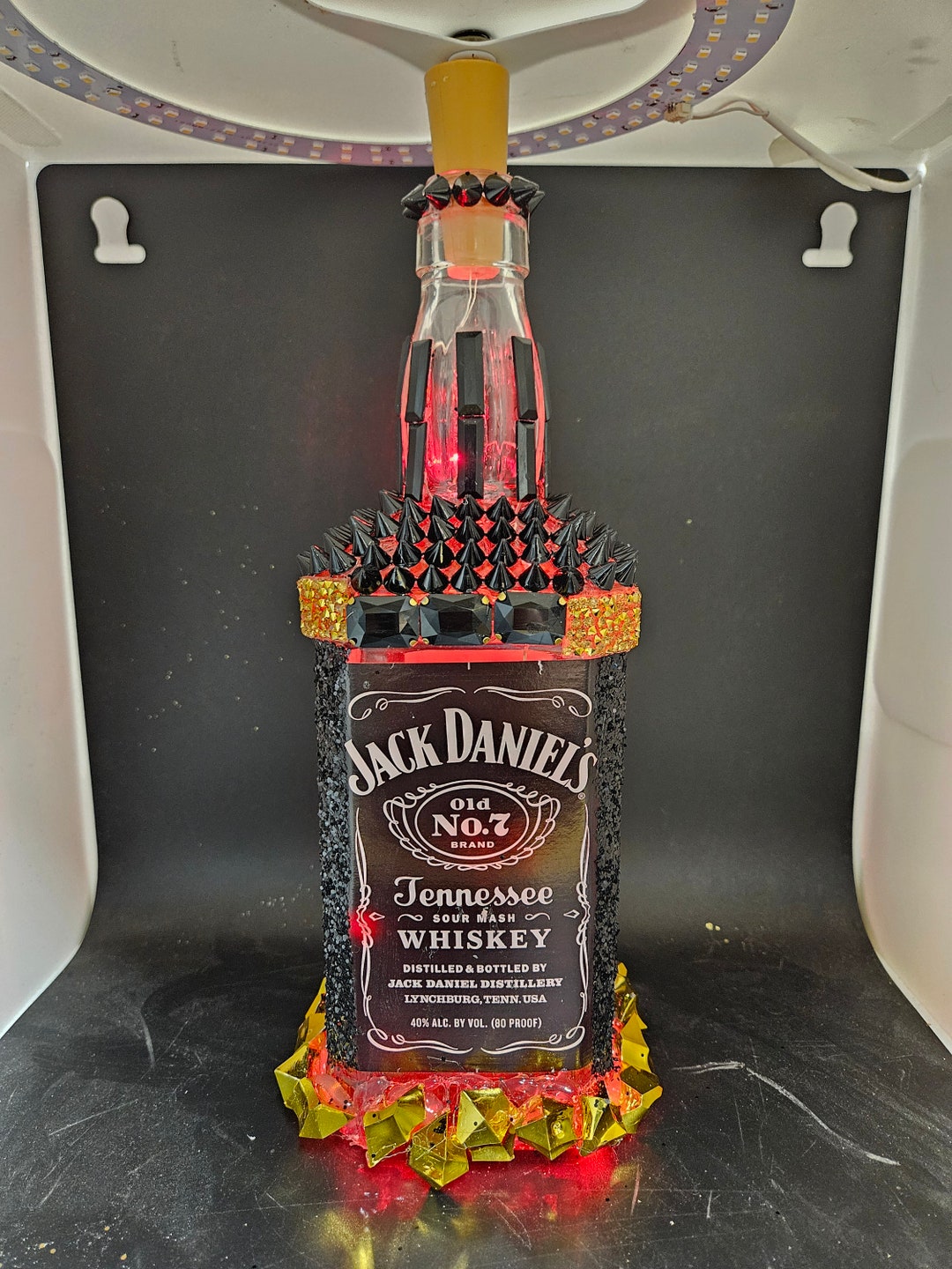 Red Lights Jack Daniels Bottle - Etsy