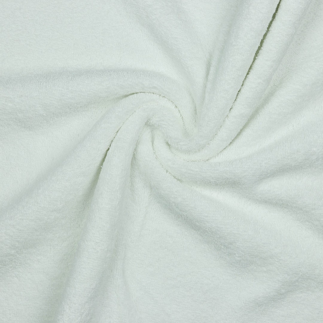White Terry Cloth Fabric by Verhees Textiles Fabrics 16 Oz - Cotton ...