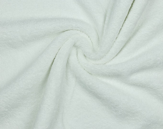 White Terry Cloth Fabric by Verhees Textiles Fabrics 16 Oz - Cotton ...