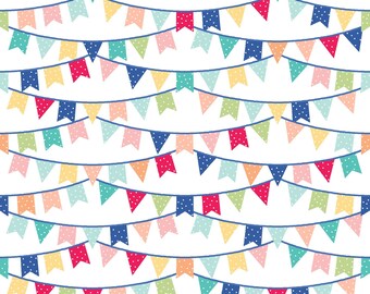 Tossed Confetti on Black - Hooray Cotton Fabric by Patrick Lose ...