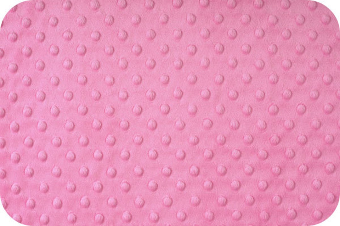 Hot Pink Cuddle Minky Dimple Dot Fabric Shannon Fabrics Medium Pink Cut ...