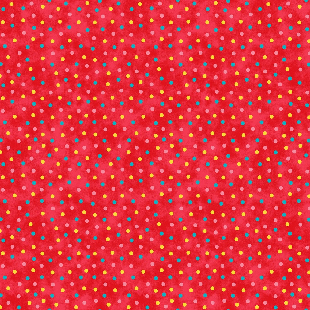 Red Dots Party Animals - Party Time Cotton Fabric by Henry Glass ...