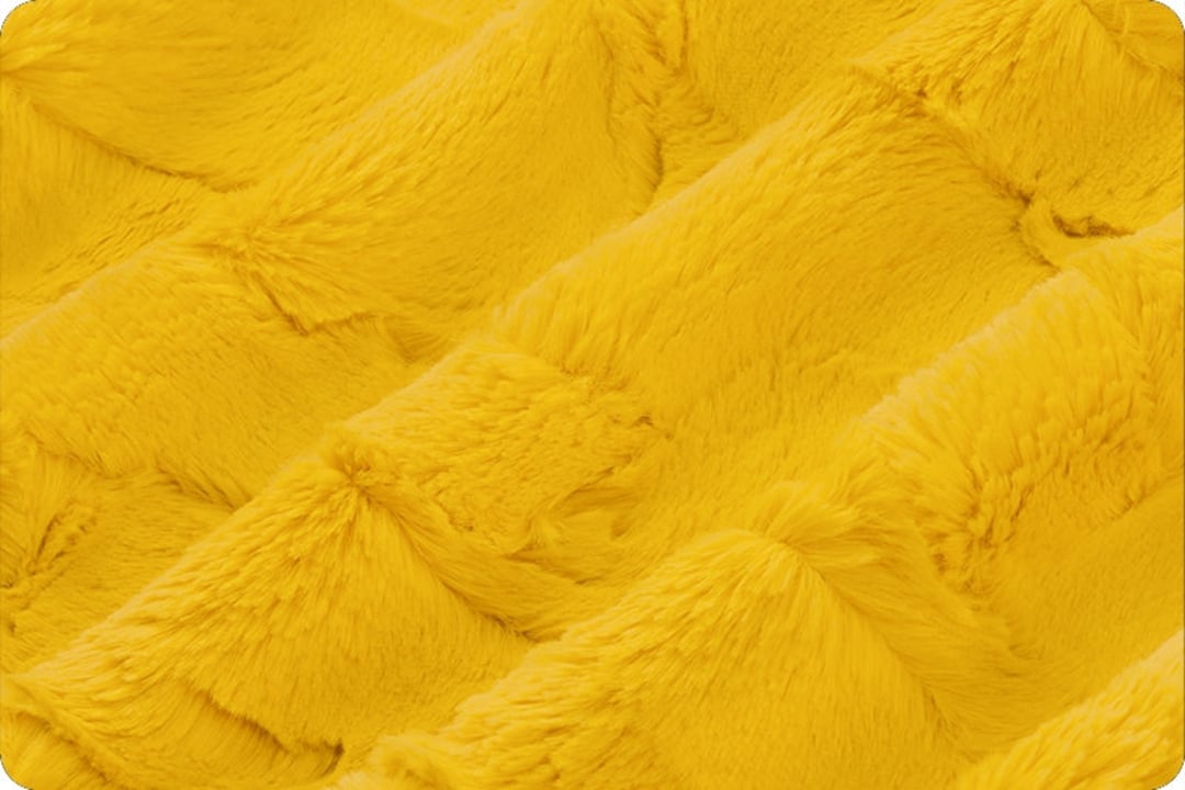 Sun Yellow Luxe Cuddle Hide Minky Fabric Shannon Fabrics 10mm Pile Cut ...