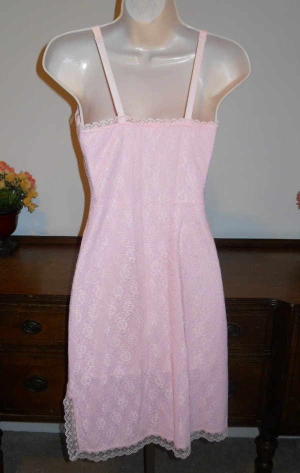 Vintage 1950s Belinda Fancy Pink Slip 1950s Pin Up Girl Slip Belinda