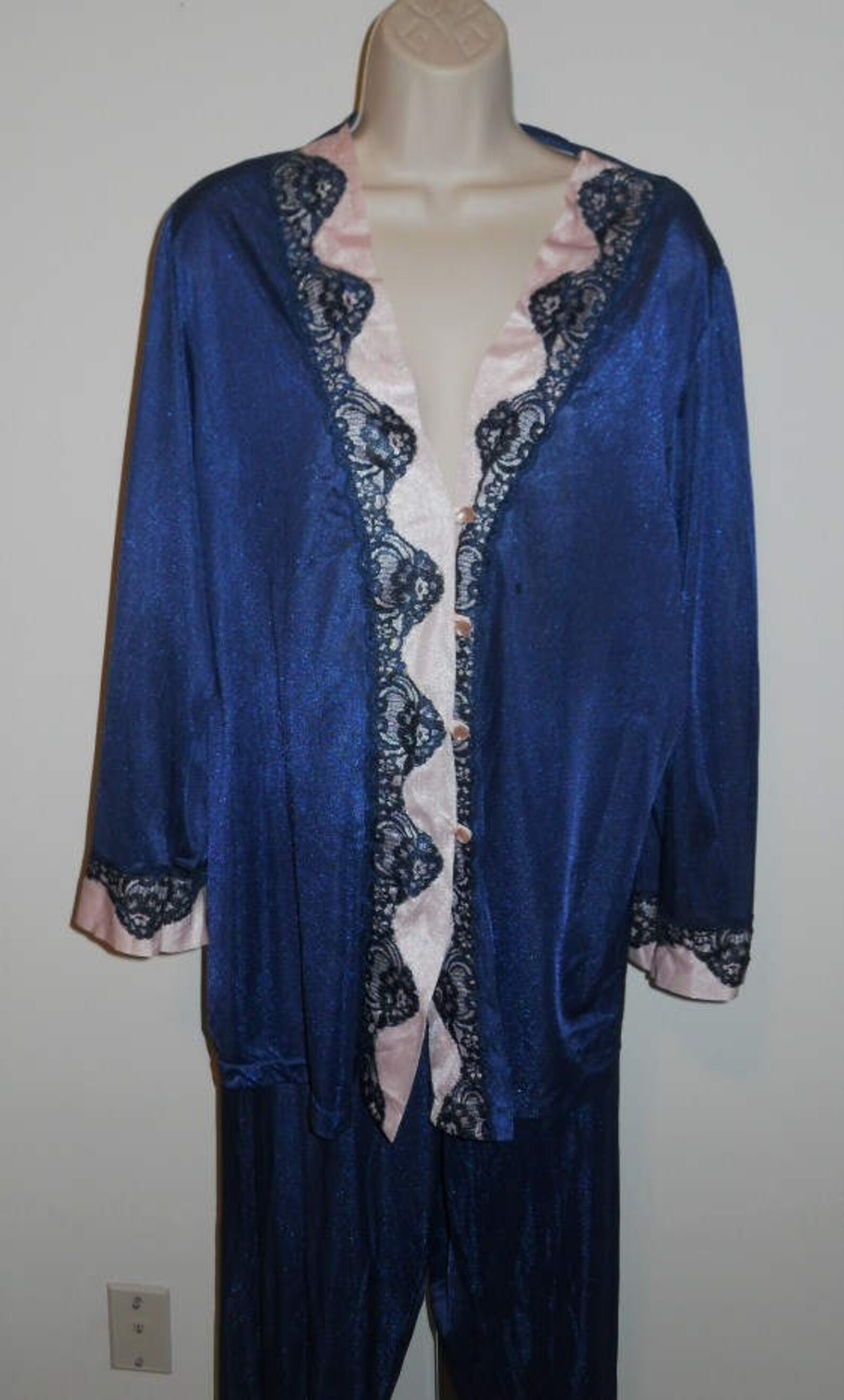 Vintage 1980's Blue Lounge Pyjamas Vintage Pajamas - Etsy UK