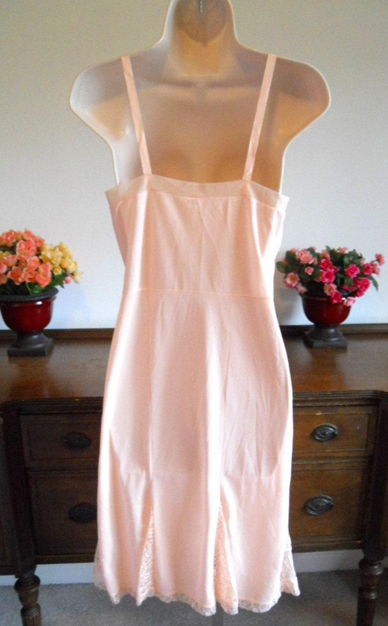 Vintage 1950's Queentex Full Slip Chemise Gored Lace - Etsy