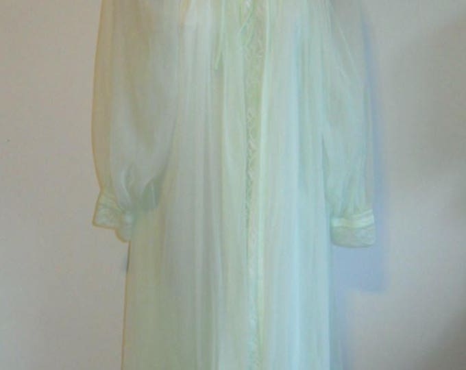 Vintage 1960s Miss Elaine Peignoir Set Sea Foam Green Etsy