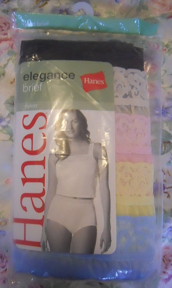 Vintage Hanes Elegance Nylon Briefs ~ 5 Pack ~ Assort… Gem