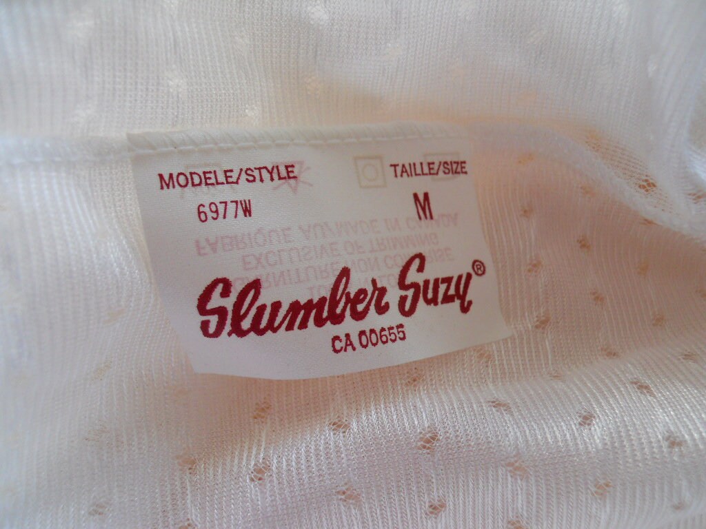 Vintage Slumber Suzy White Nylon Pajamas Pyjamas Bridal White Lacy ...