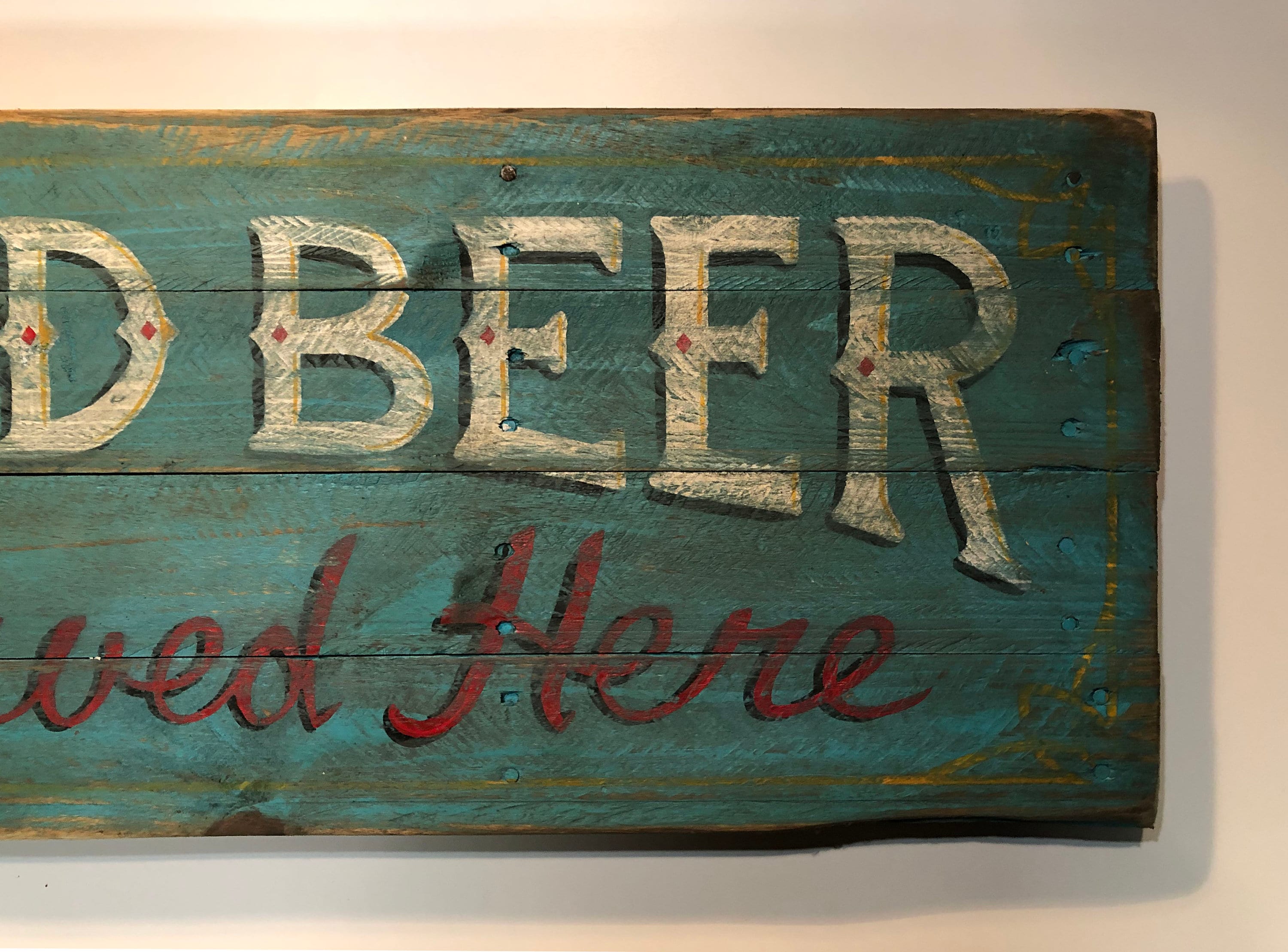 Cold Beer Served Here Vintage Wood Sign - Etsy