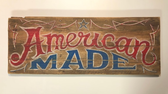 Vintage American Made Sign | Etsy