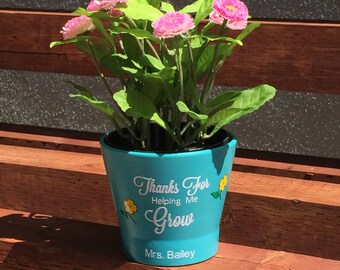 Personalized flower pot | Etsy