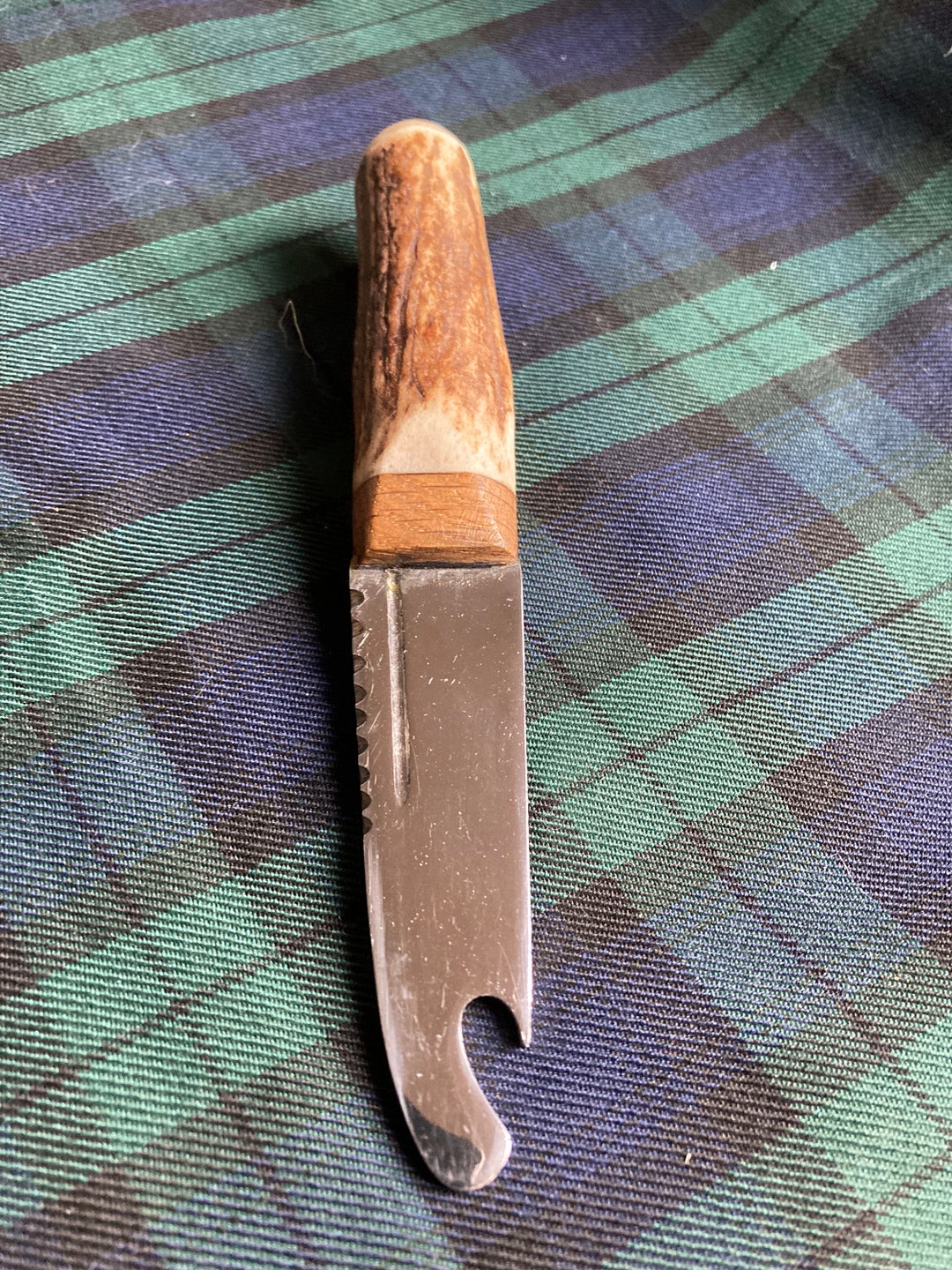 Sgian Brew Handmade From Perthshire Red Deer Antler, Whisky Barrel Oak ...