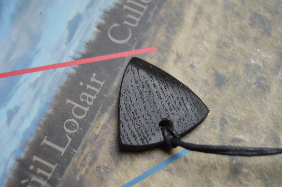 Neolithic Black Oak Plectrum Pick: Celtic Heritage, Adjustable Cord - Etsy