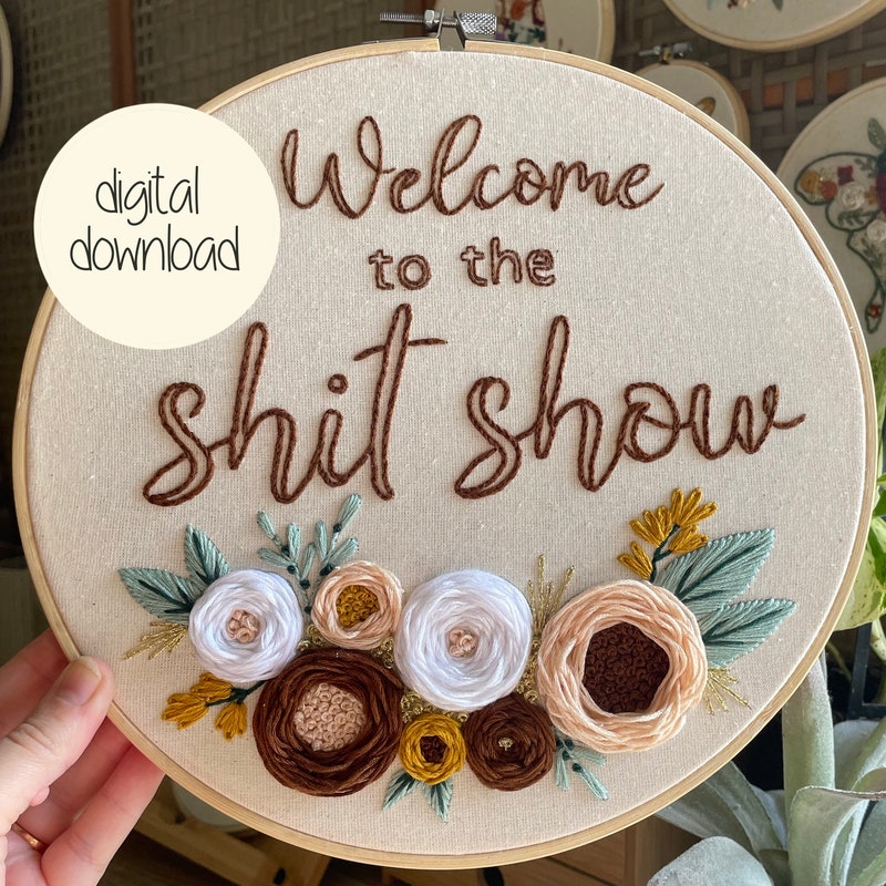 Welcome Embroidery - Etsy
