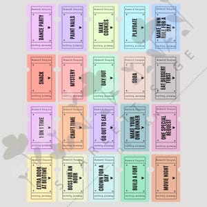 Printable Kids Reward Coupons | Fun Behavior Incentives | Reward System ...