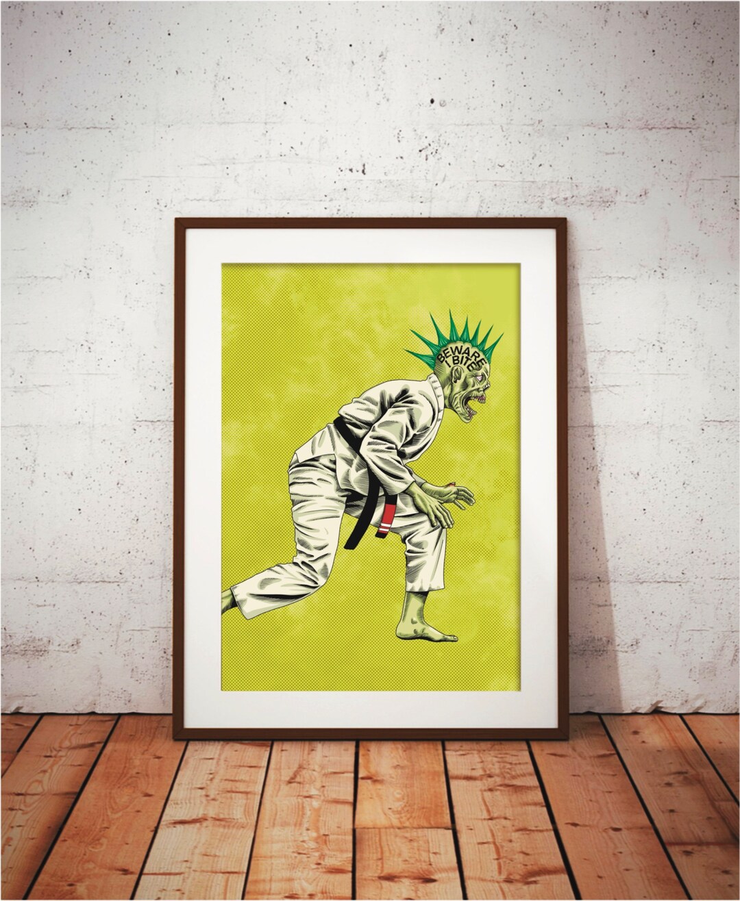 Zombie Jiu Jitsu Art Print, Beware I Bite, BJJ Judo Gift - Etsy