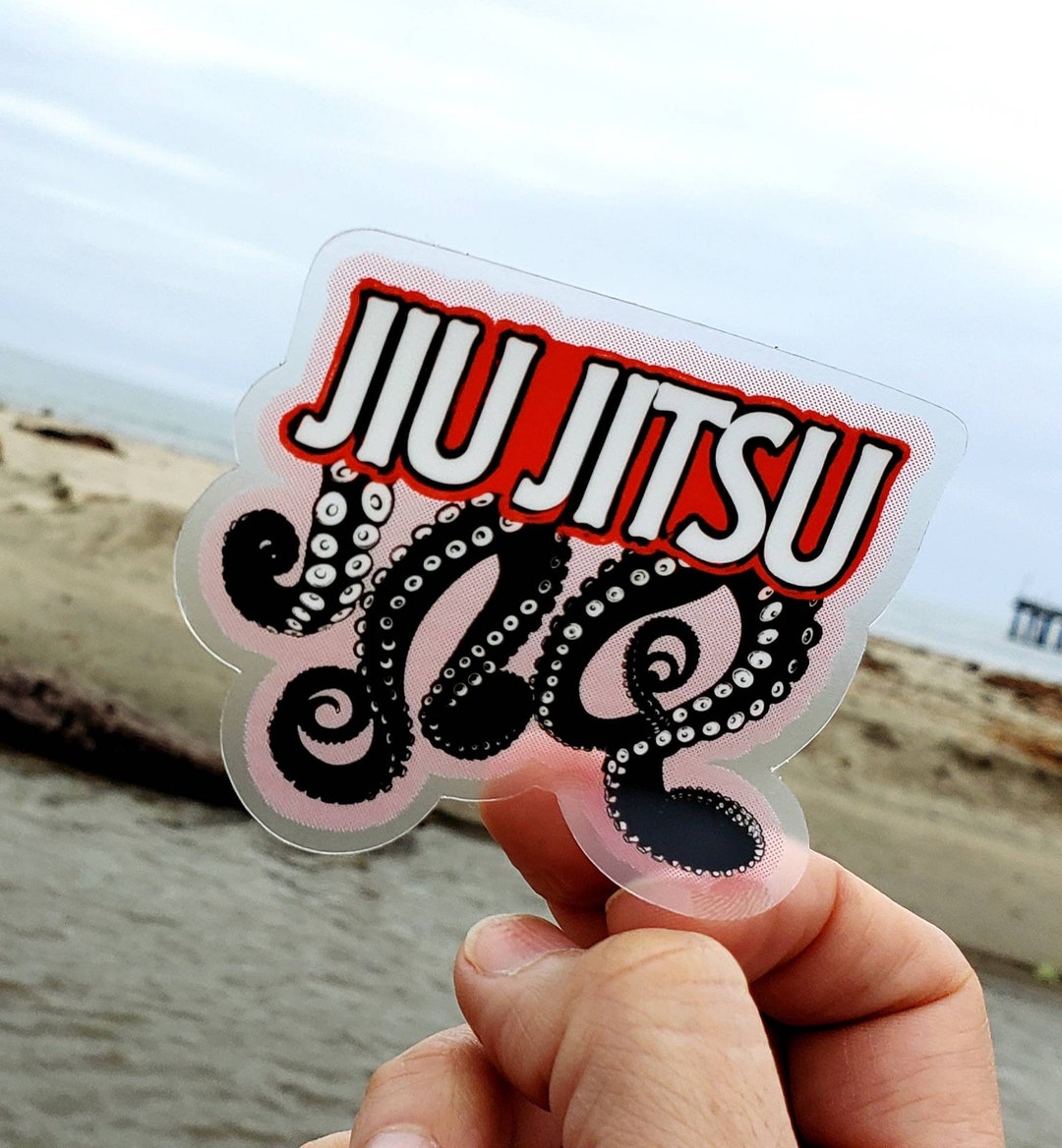 Transparent Stickers Jiu Jitsu - Mma - Judo - Grappling - Octopus - Bjj ...