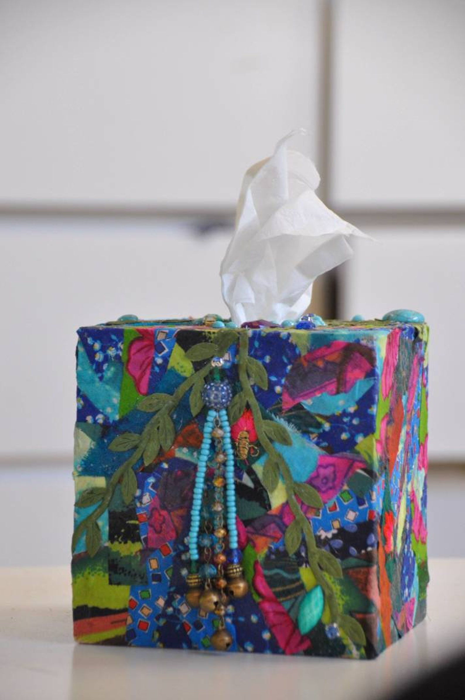 Bohemian hand made Square Kleenex box Tissue Box Cover made | Etsy