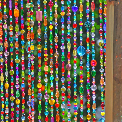 Colorful Bohemian Beaded Valance made to Order - Etsy