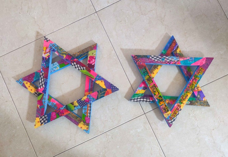 Handmade Star of David Wall Art: Eclectic Jewish Home Decor - Etsy