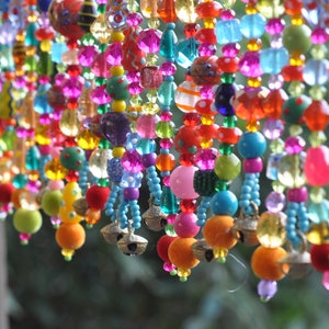 Colorful Glass-beaded Window Valance, Unique Boho Window Valance ...