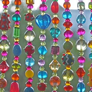 Colorful Glass-beaded Window Valance, Unique Boho Window Valance ...