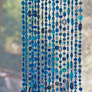 Unique Home Decorblue, Turquoise, and Transperent Shades Beaded Curtain ...
