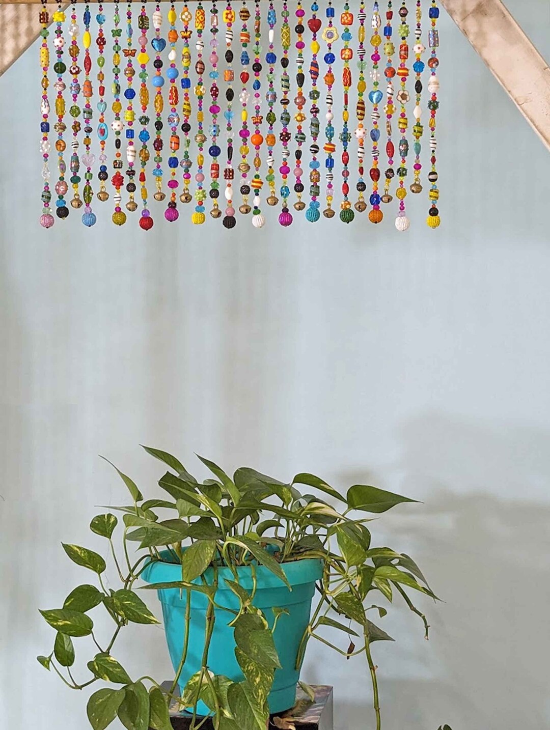 Colorful Bohemian Unique Hand-made Beaded Valance - Etsy