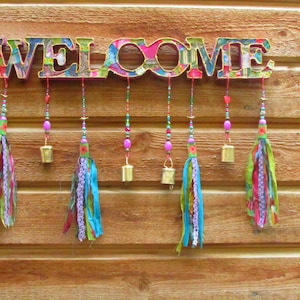Welcome Sign, Bohemian Front Door Decor - Etsy