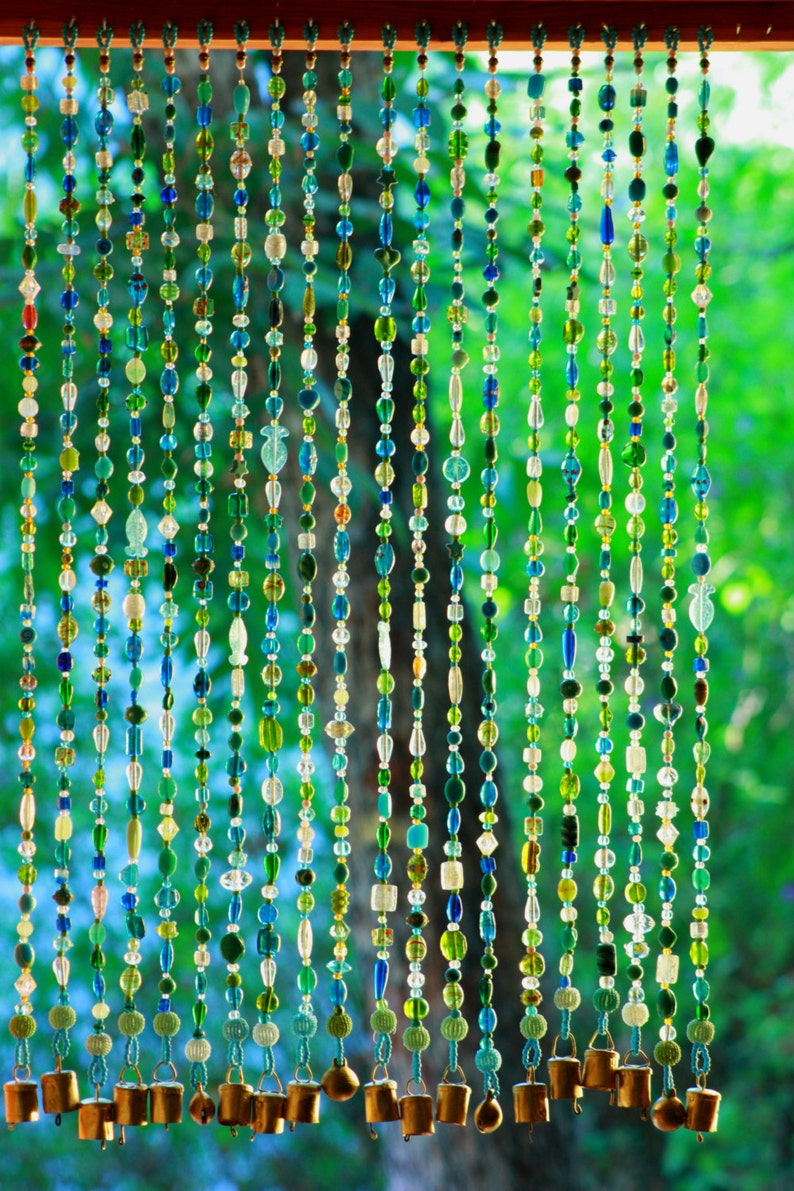 Blue Beaded Sun Catcher, Beaded Curtain - Etsy
