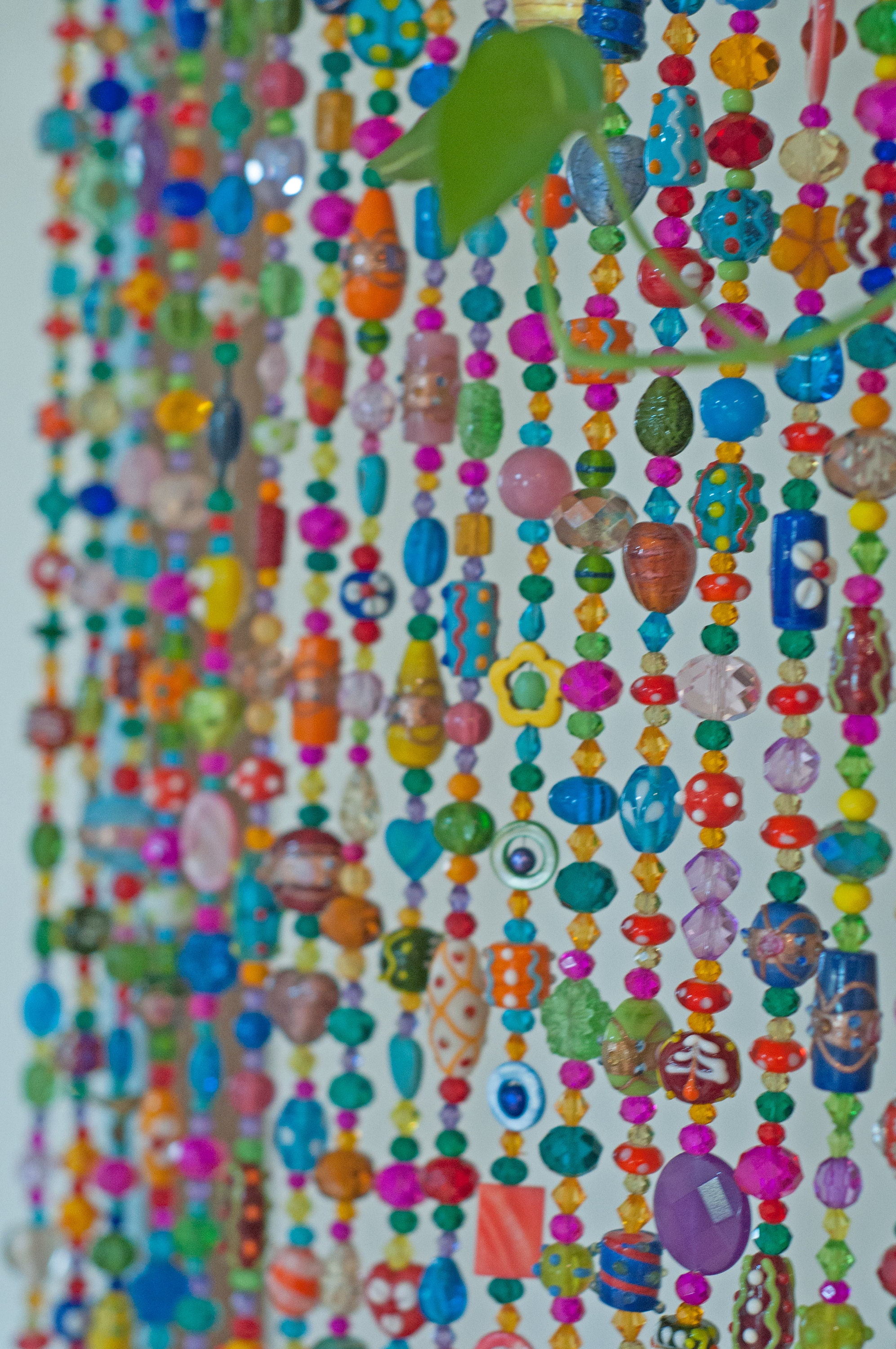 Bohemian Colorful Hand Made Beaded Curtain for a Door Boho Chic Beads Curtain Etsy