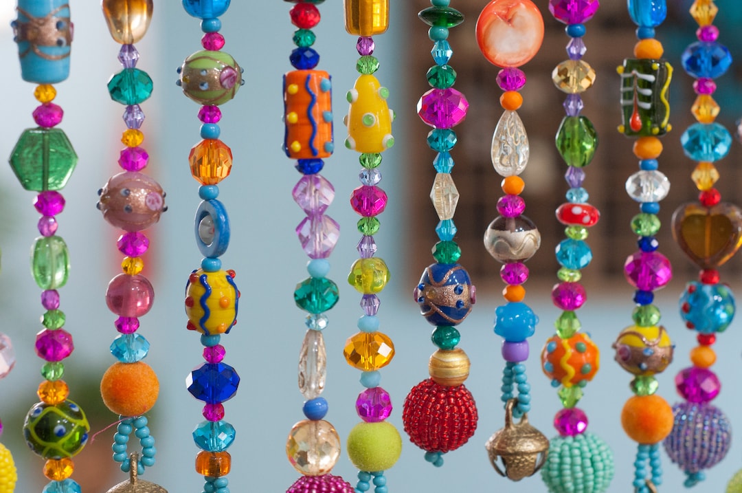 Bohemian Colorful Hand Made Beaded Curtain-valance (made to Order) - Etsy