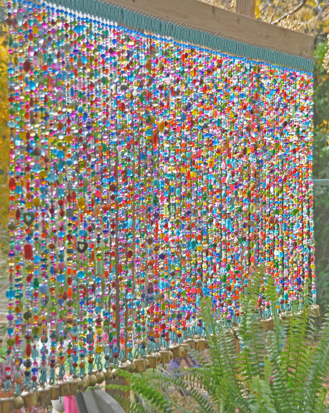 Colorful Bohemian Beaded Curtain Made of Individual Beaded - Etsy