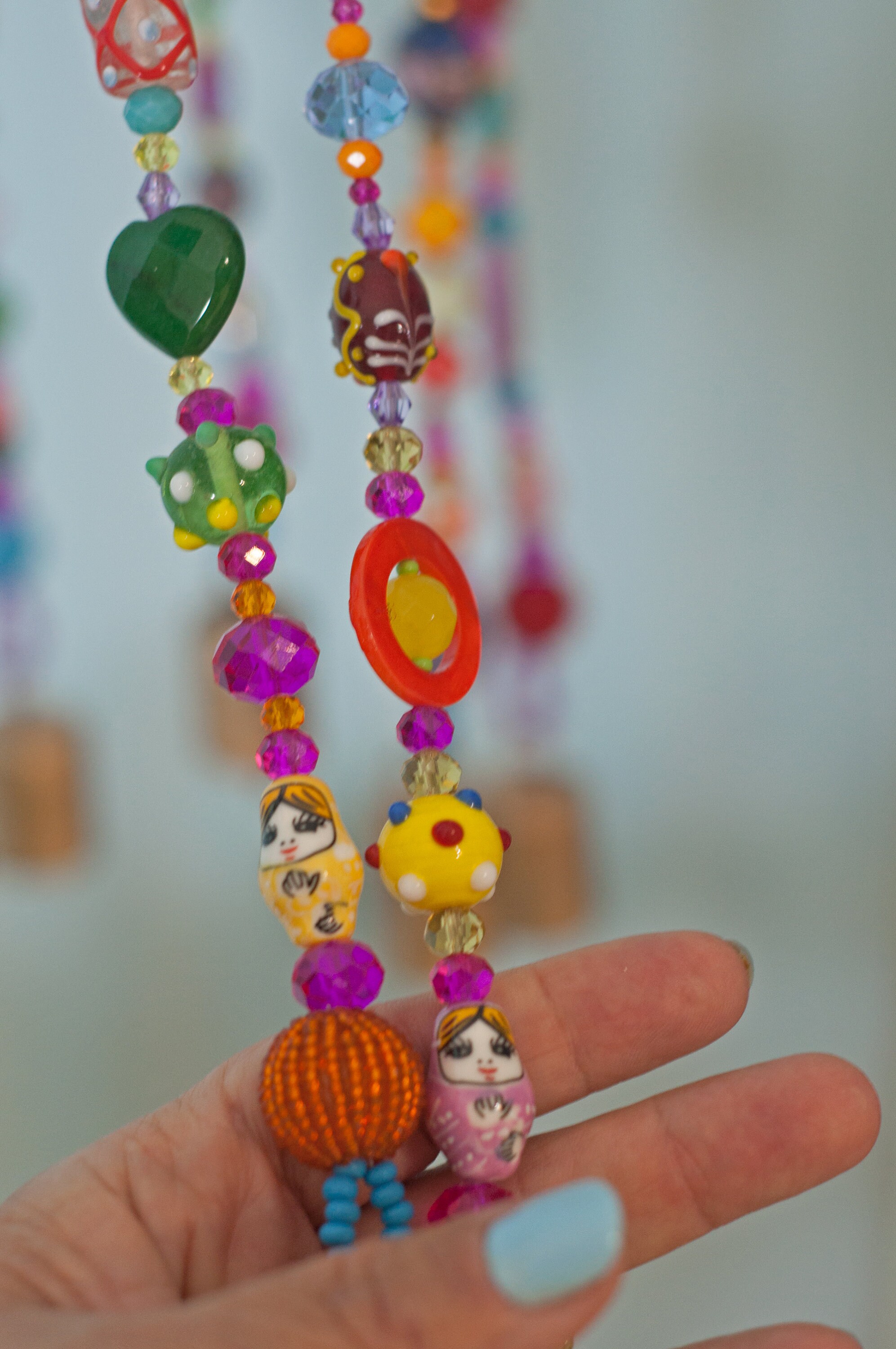 Unique Home Decorcolorful Bohemian Wind Chime With Brass Bells (made to ...