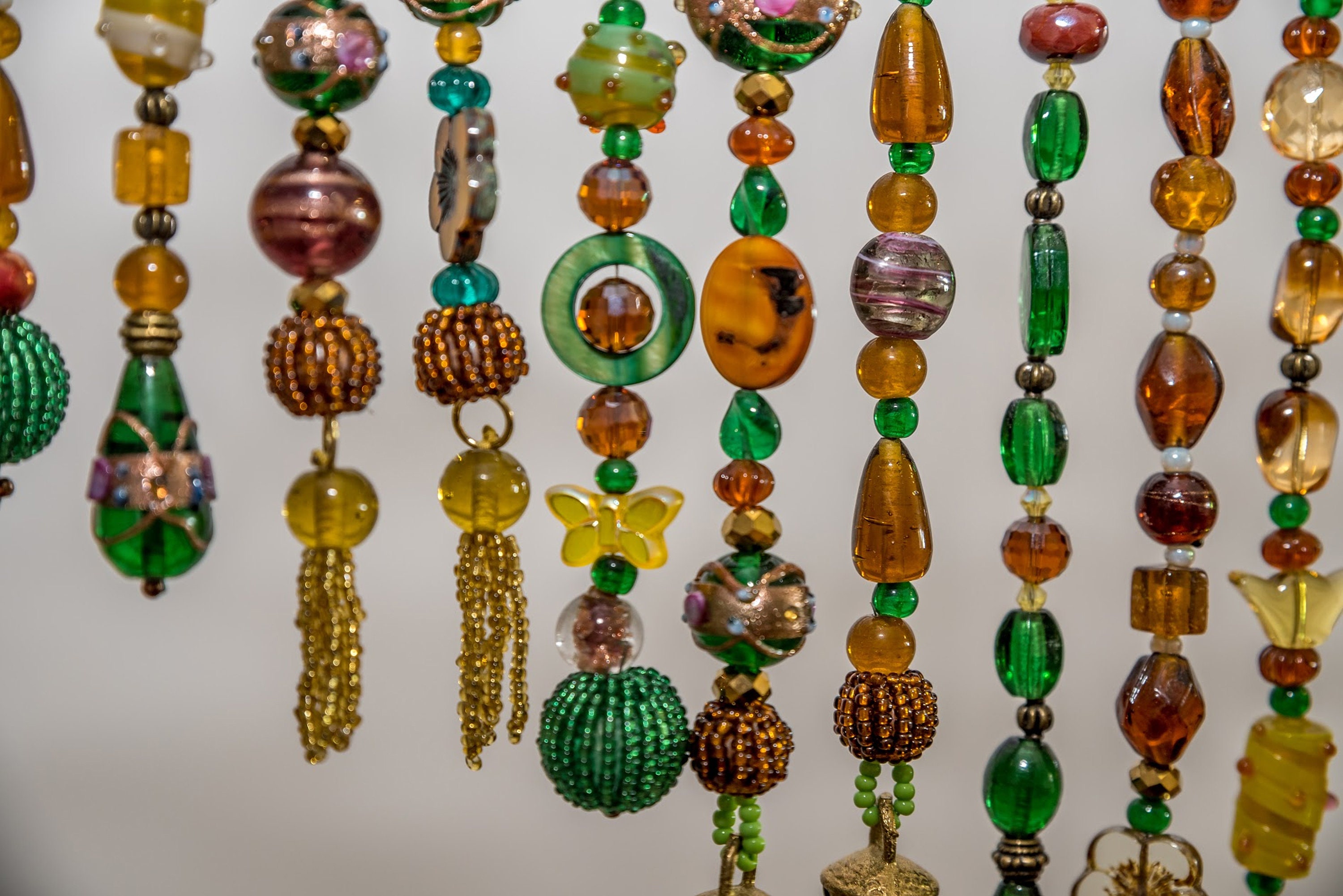 Boho Beaded Valance: Glass Bead Curtain, Suncatcher Window Decor - Etsy