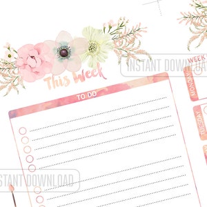 PERSONAL Size Weekly Planner, Printable Pages a Week per 2 Pages to Do ...