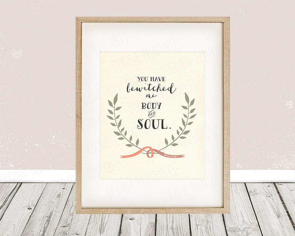 Pride and Prejudice Quote, Mr Darcy Quote, Jane Austen, Laurels, Ribbon ...