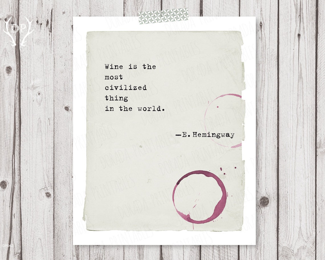 Typewriter Quote Ernest Hemingway Printable Art Instant Download - Etsy
