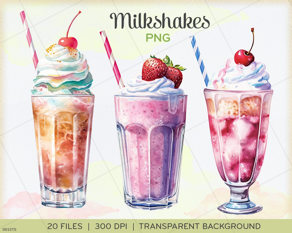 Milkshakes Clip Art, Pngs, Ice Cream, Cold Drinks, Matcha Ice Drink ...