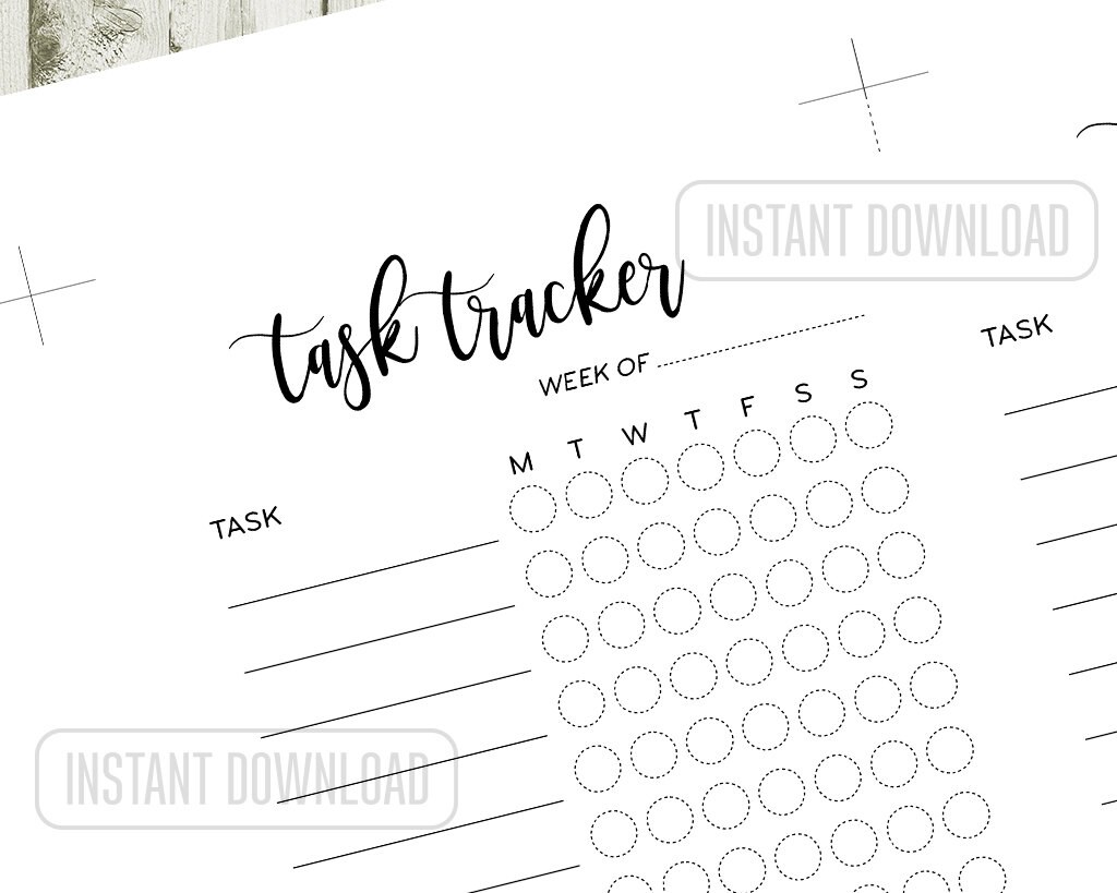PERSONAL Size Task Tracker Planner Insert Daily Routine - Etsy