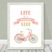 Bicycle Print Art | Nursery Wall Art | Life is a Beautiful Ride ...