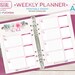 A5 Weekly Planner, Printable Pages, Insert, Watercolor Florals Bohemian ...