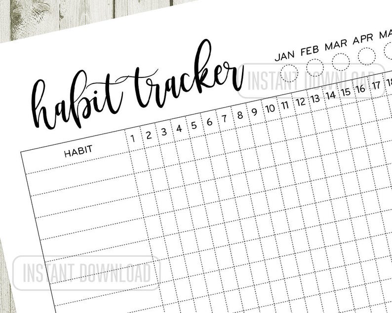 A5 Size Habit Tracker Planner Insert Monthly Daily Routine - Etsy