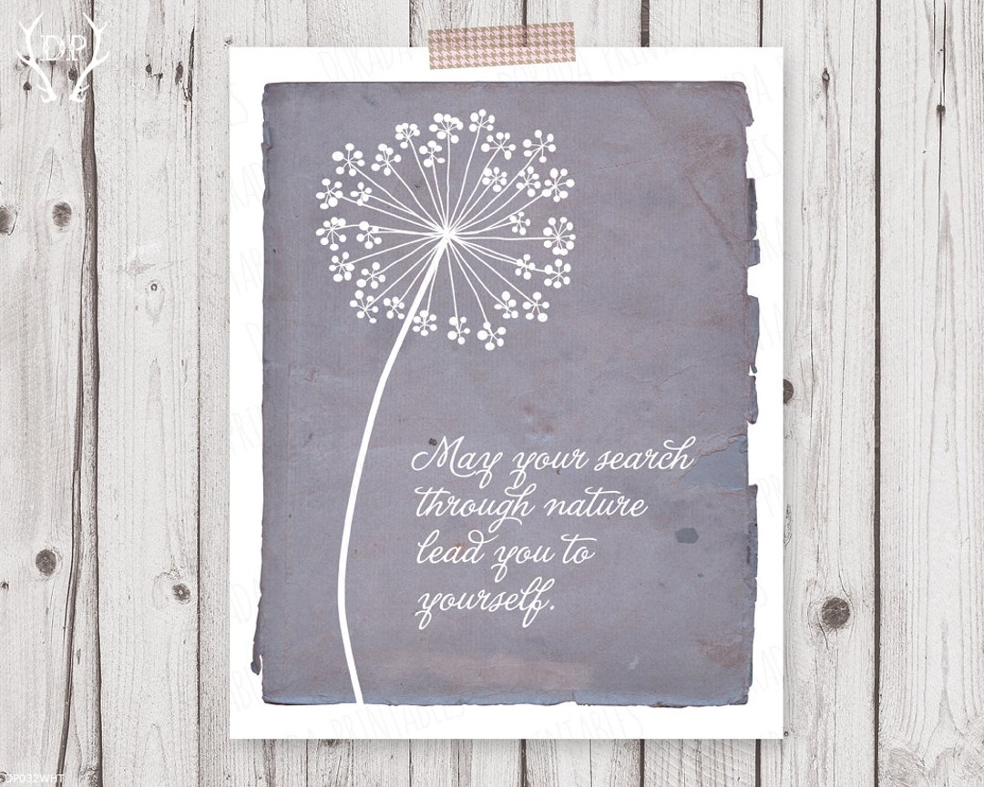 Dandelion Inspirational Quote Home Decor Printable Art Instant Download ...
