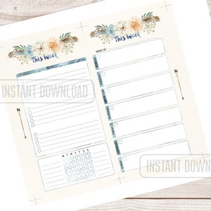 PERSONAL Size Weekly Planner, Printable Pages, a Week per 2 Pages, to ...