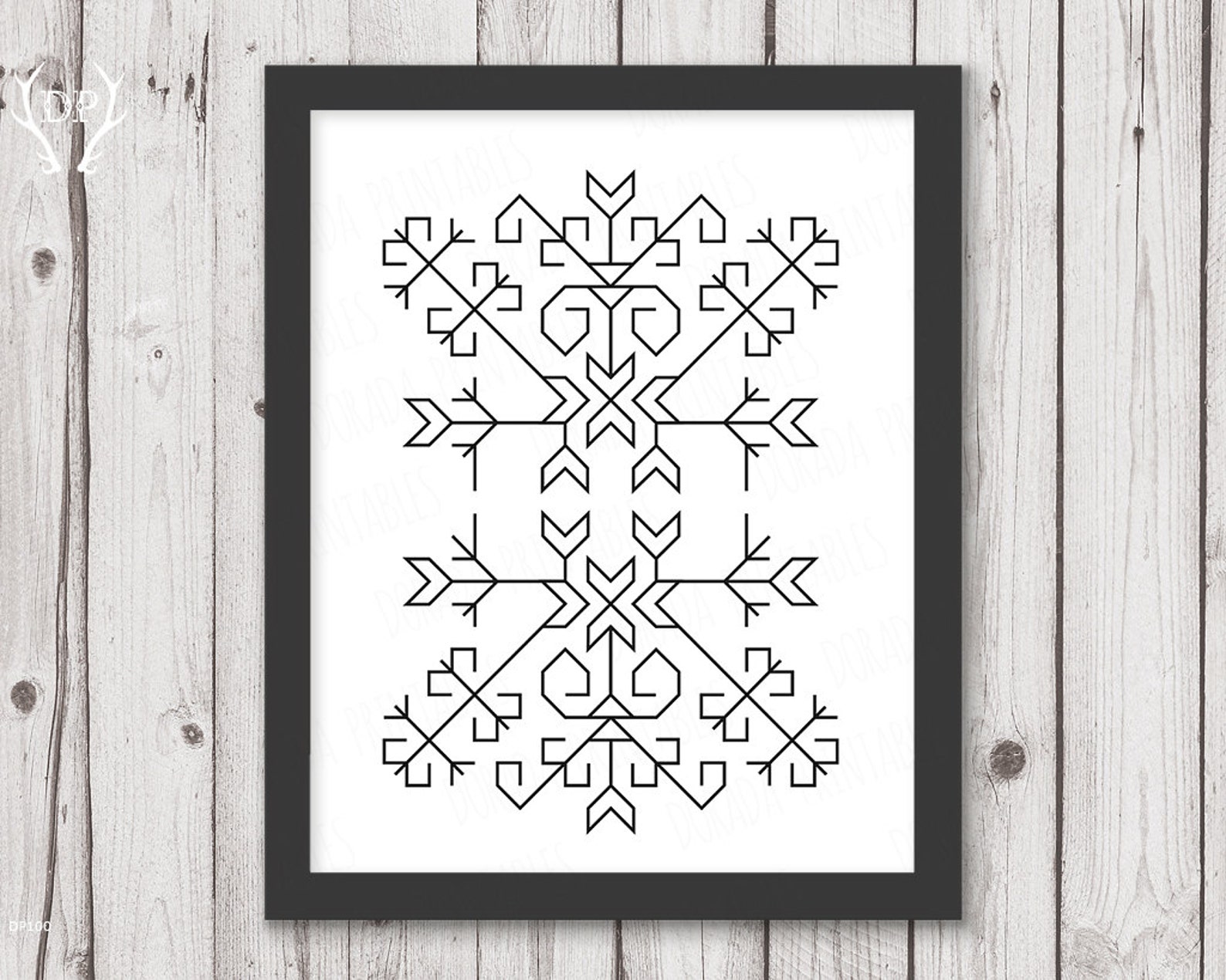 Folk Print Art Printable Tree of Life Geometric Artwork - Etsy