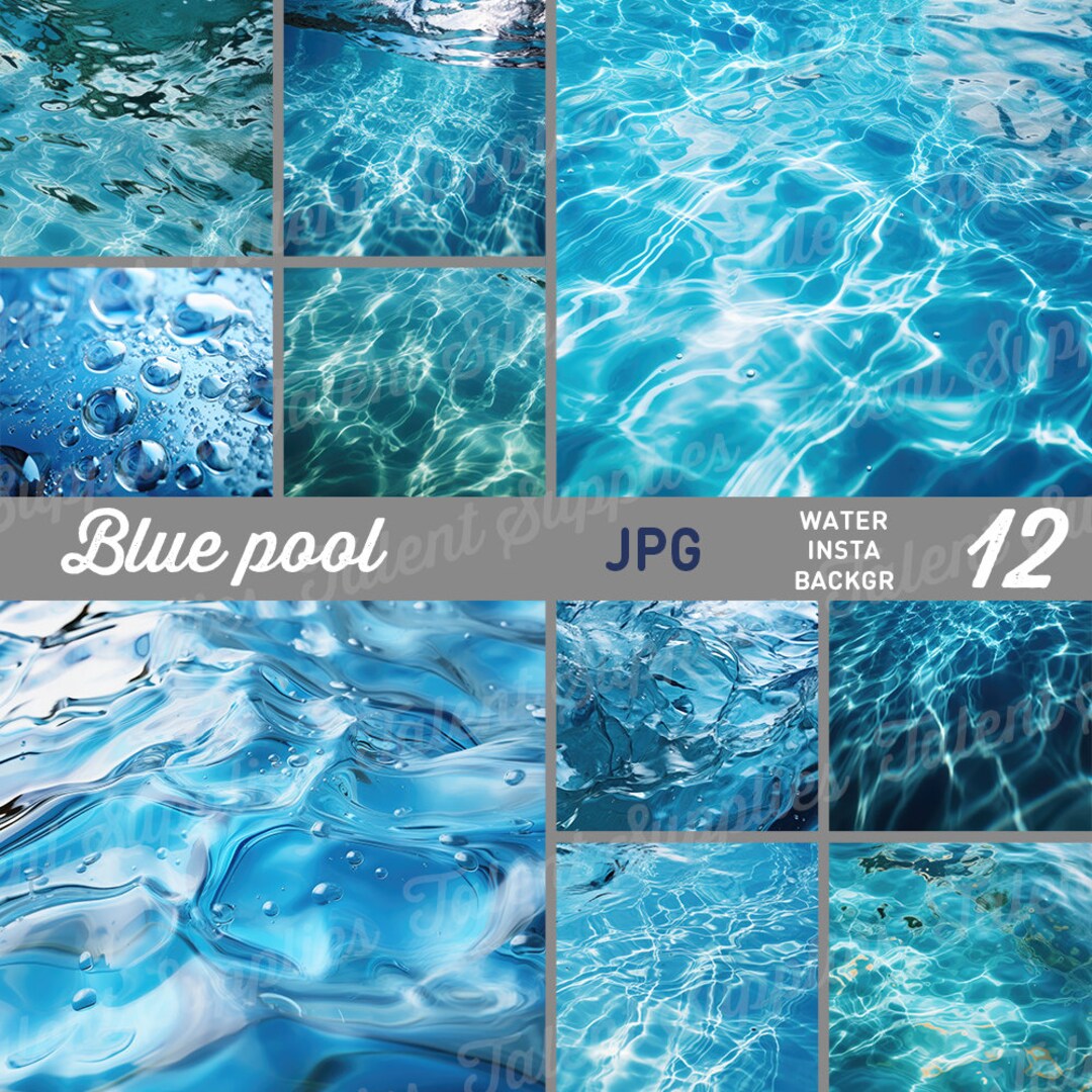 Blue Pool Background, Swimming Water Aqua Blue Pool Square Images ...