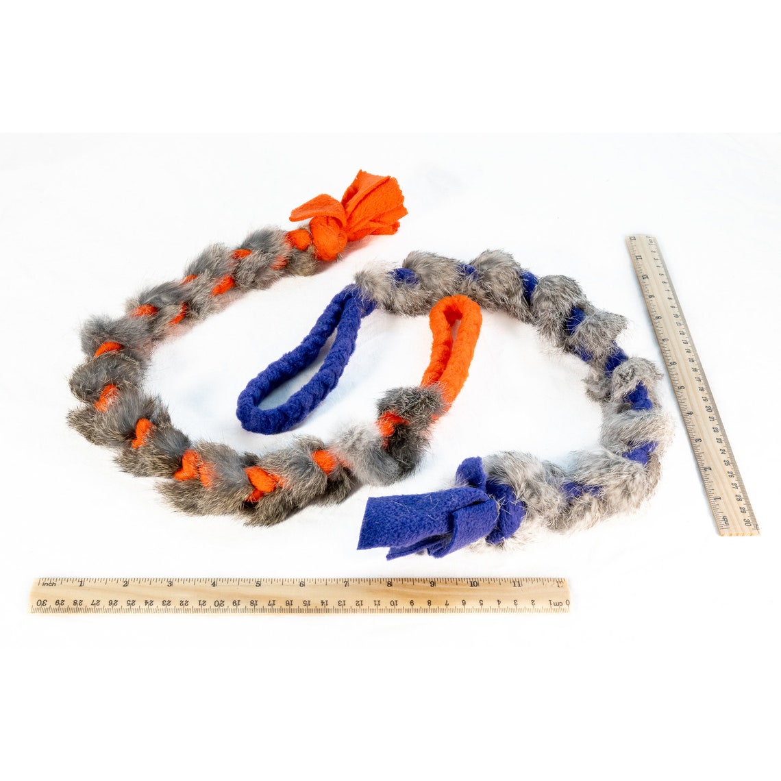 Rabbit Fur and Fleece Handled Tuggie Small Dog Toy Small Dog Agility - Etsy