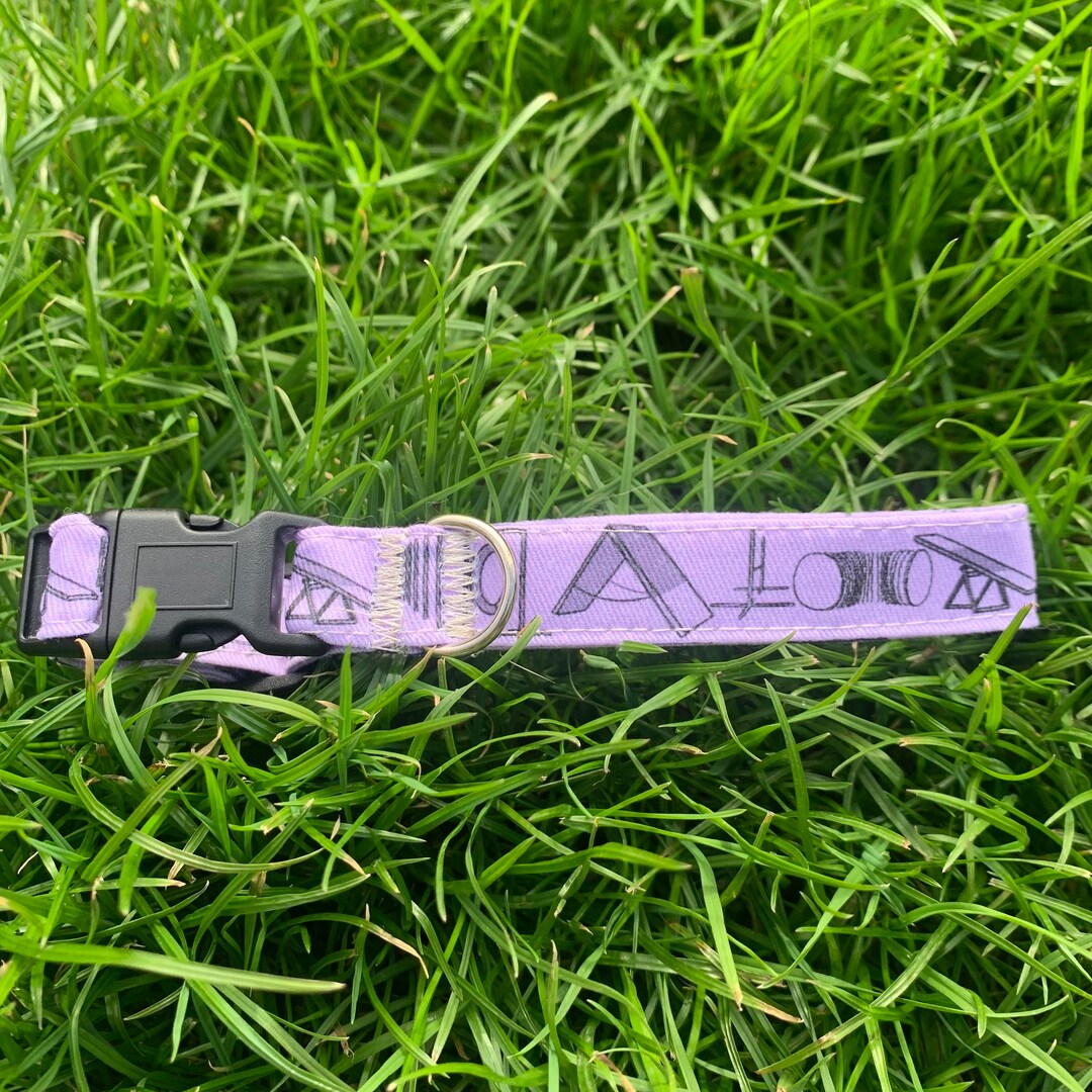 Cotton Dog Collar Agility Equipment Small Medium Handmade Fixed Length ...